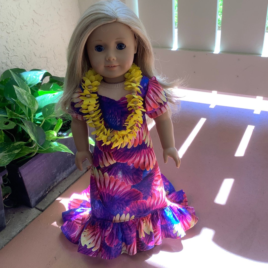 18” Doll Hawaiian Holoku Dress - Etsy