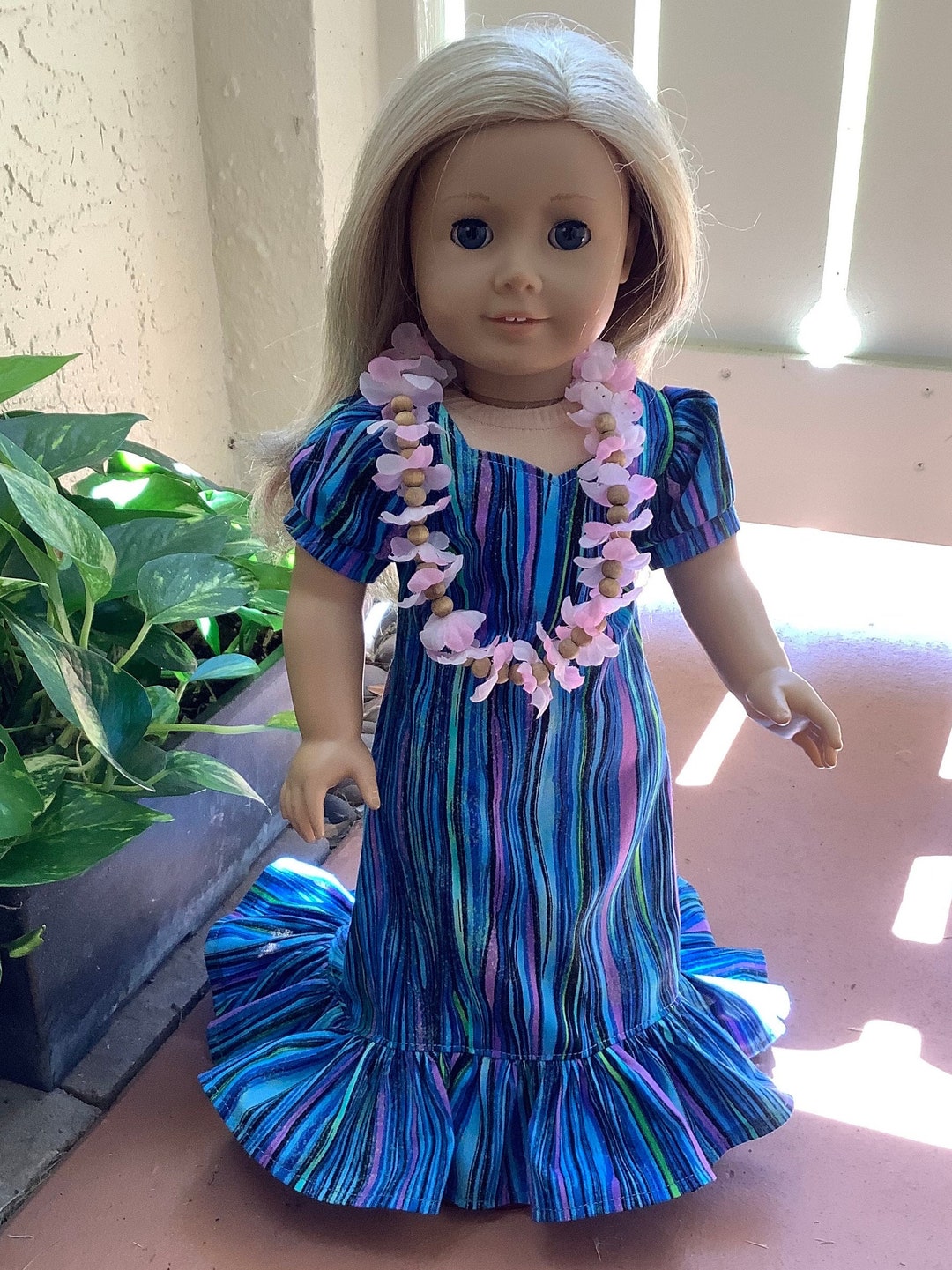 18 Doll Hawaiian Holoku Dress - Etsy