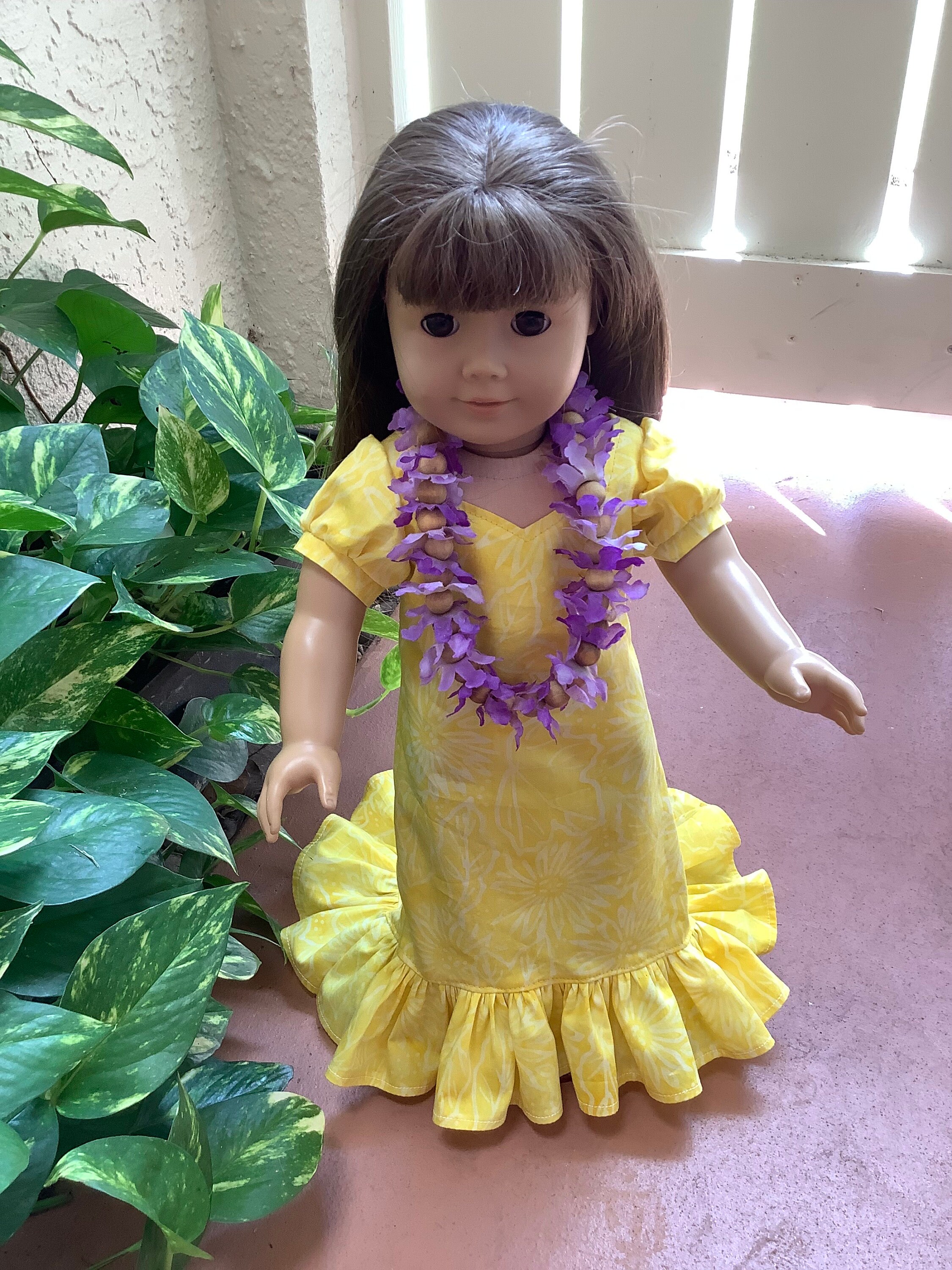 18” Doll Hawaiian Holoku Dress - Etsy