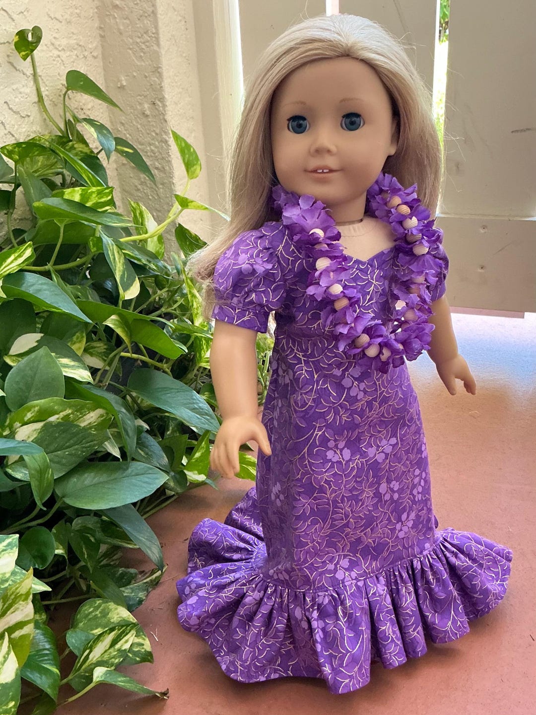 18” Doll Hawaiian Holoku Dress - Etsy
