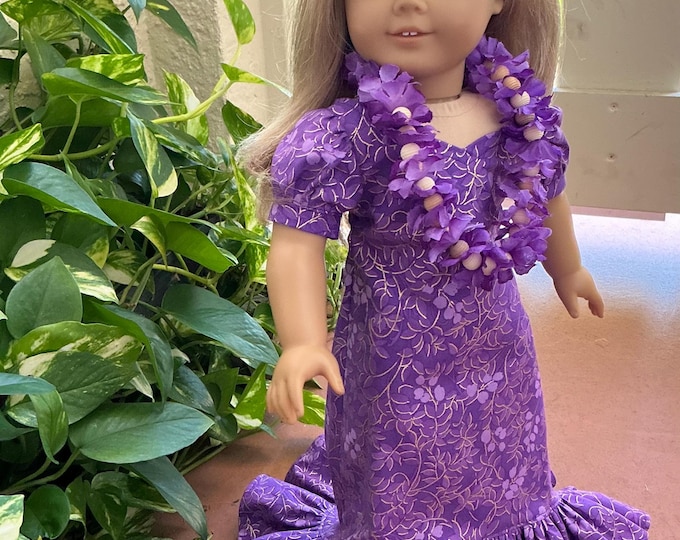 18” Doll Hawaiian Holoku Dress - Etsy