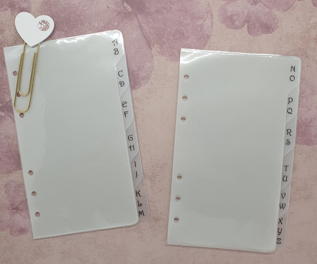 Personal* A5* Dividers Divider ABC Register 12 Pieces. - Etsy