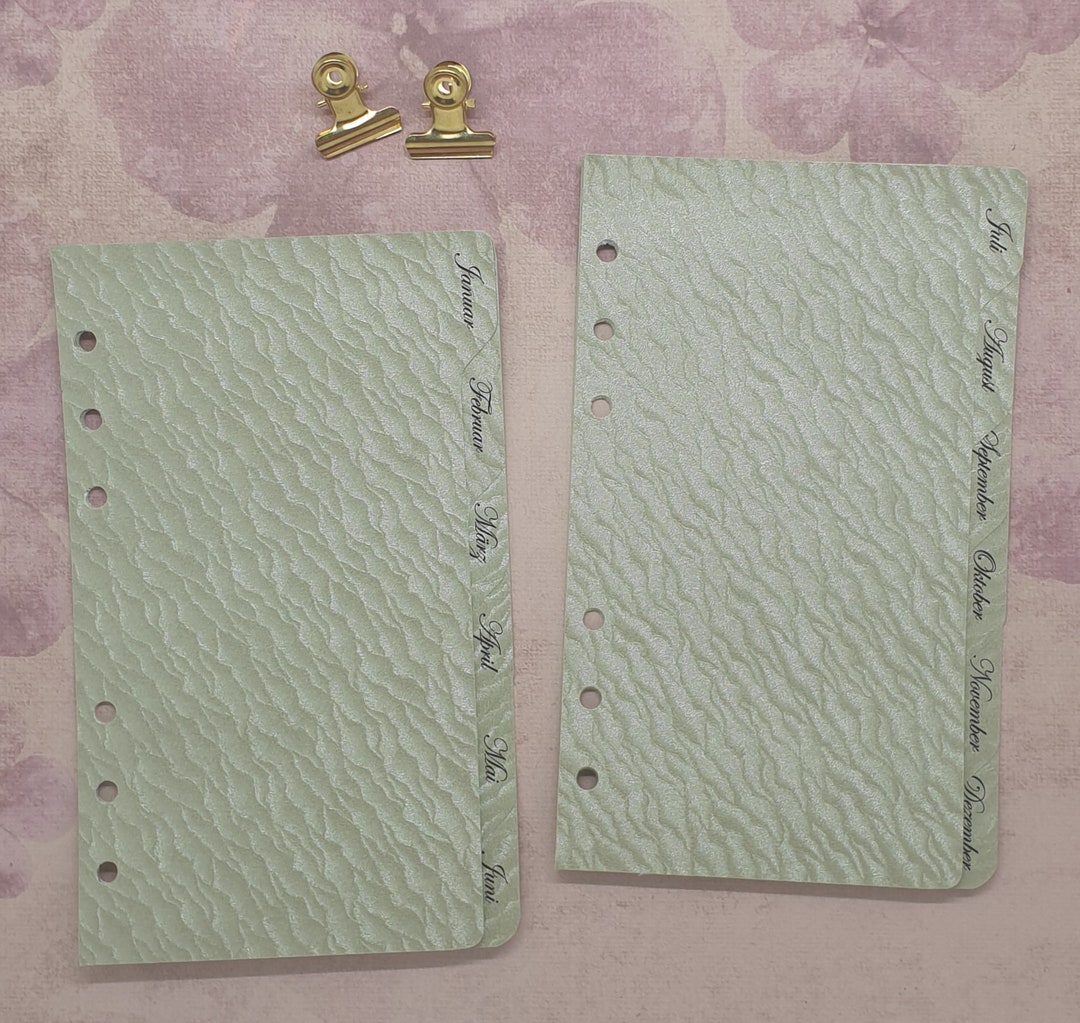 Personal Separating Sheets Divider Monthly Register 12 Pcs. - Etsy