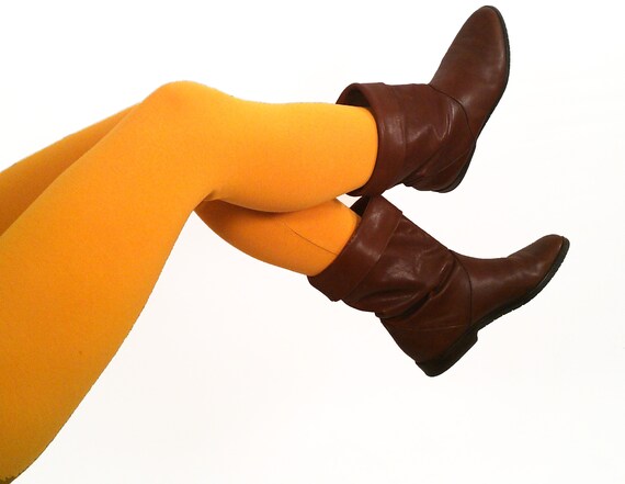 Organic leggings saffron | Etsy