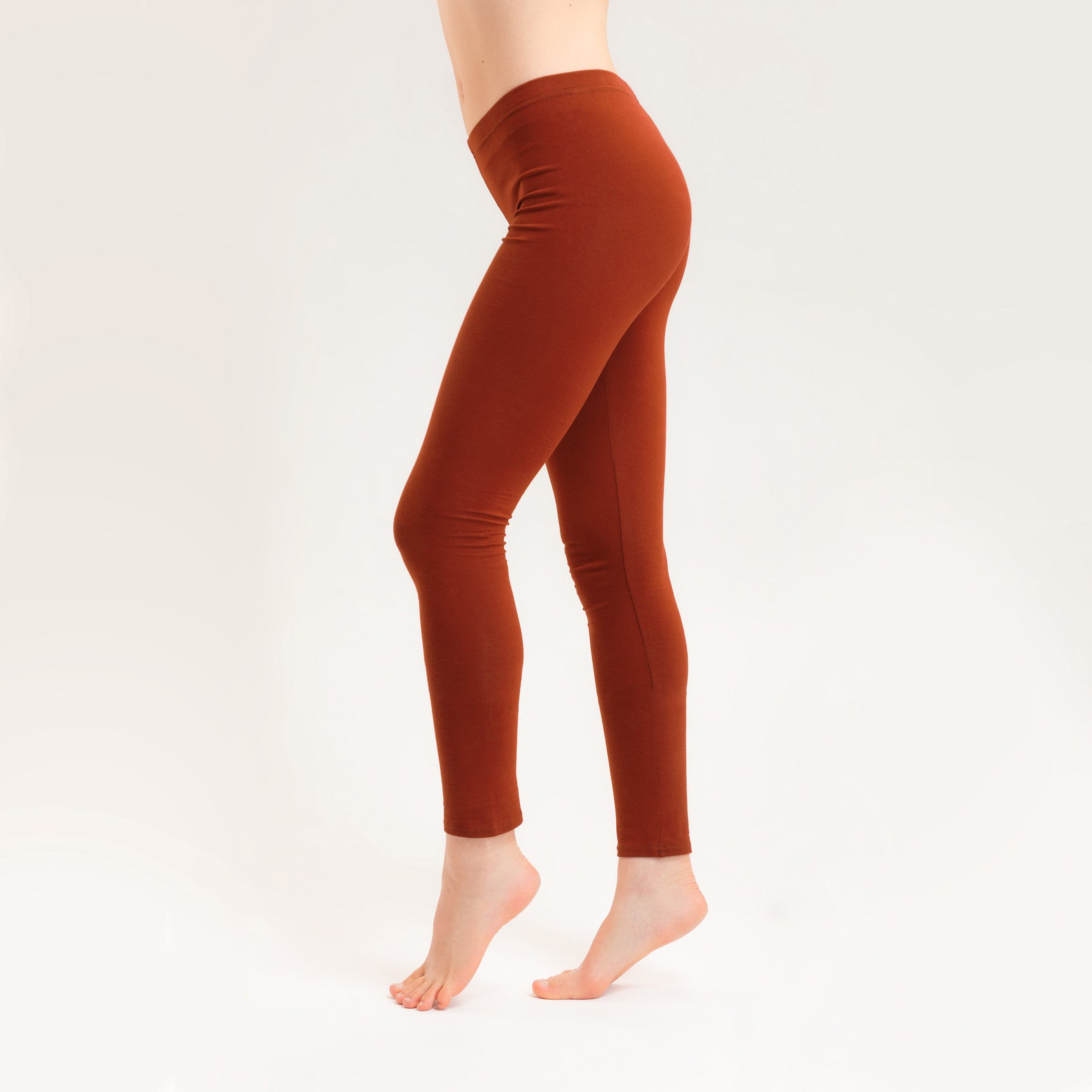 Organic Leggings Rust - Etsy