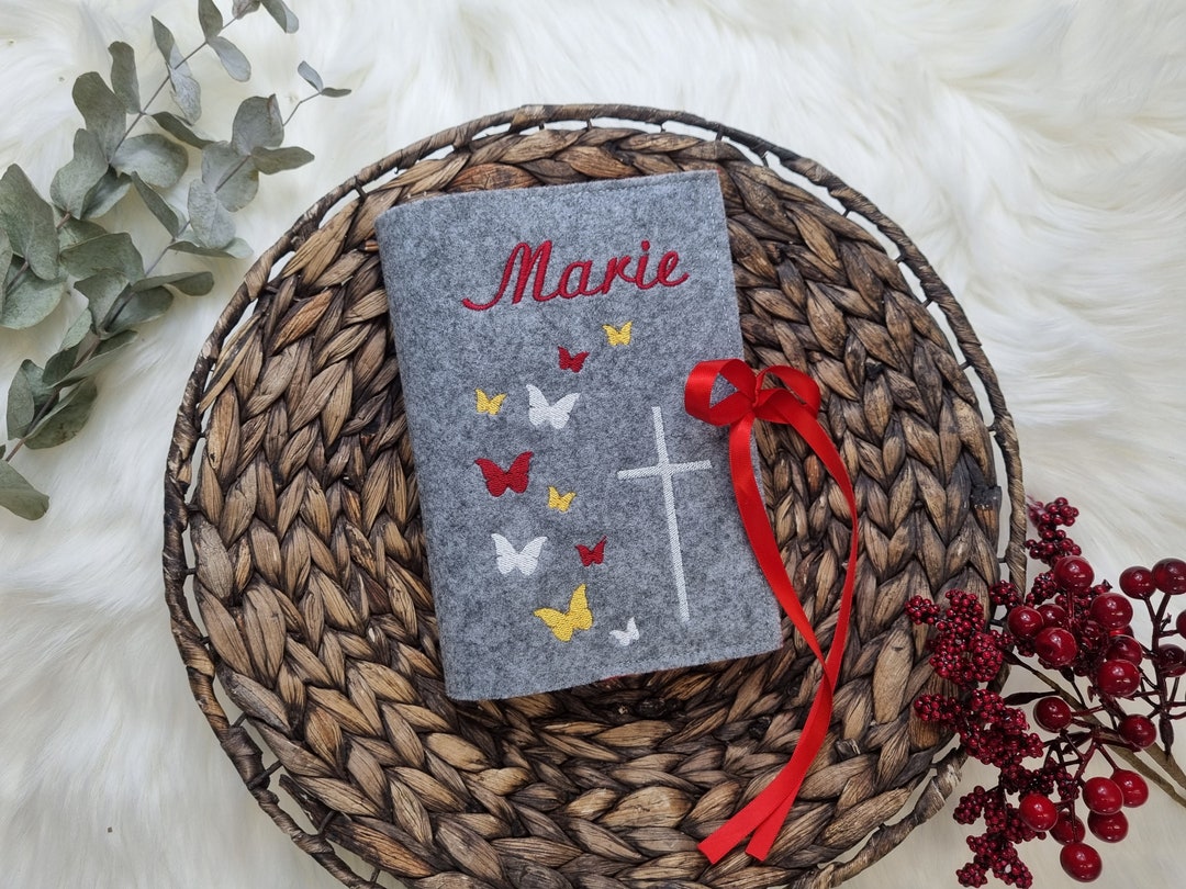 Hymn Book Cover Butterflies, Name in Red, Cover for Hymn Book, Hymn ...