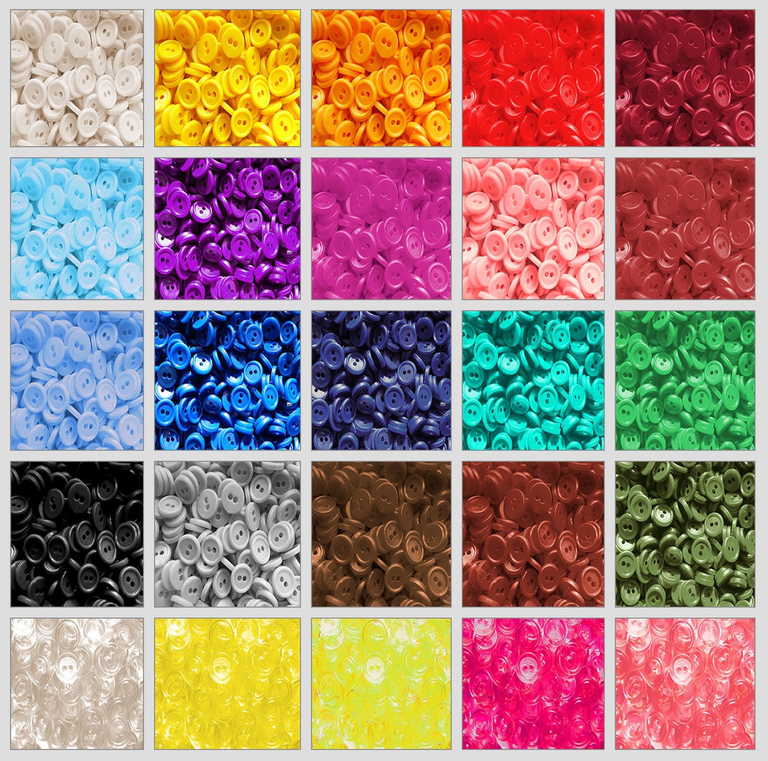 Buttons 11 Mm Plastic Two-hole Buttons - Etsy