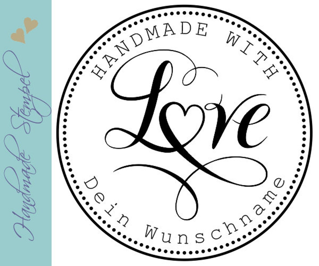 Personalisierter Stempel Mit Text: handmade With - Etsy