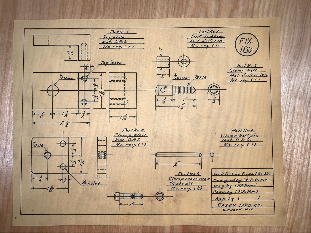Original Blueprint (circa 1930) - Etsy