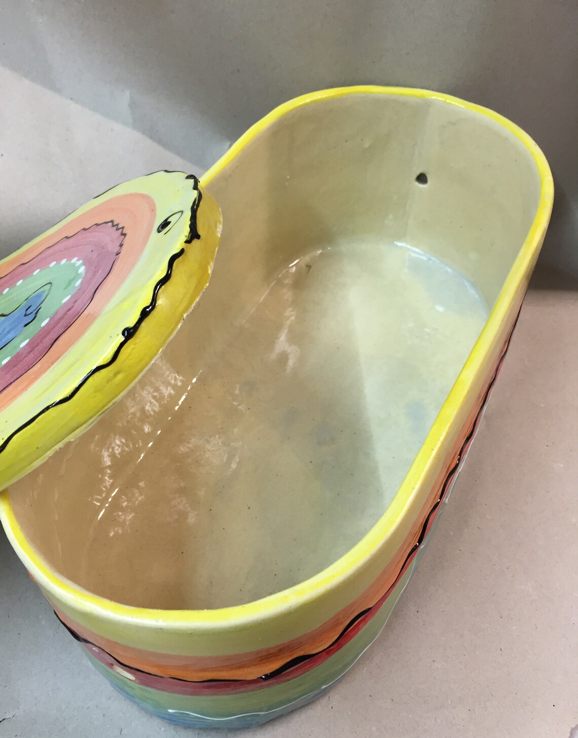 Large Rustic Oval Bread Pot Bread Box Bread Box - Etsy