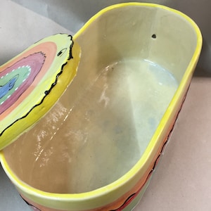 Large Rustic Oval Bread Pot Bread Box Bread Tin "chleb" Ceramic in ...