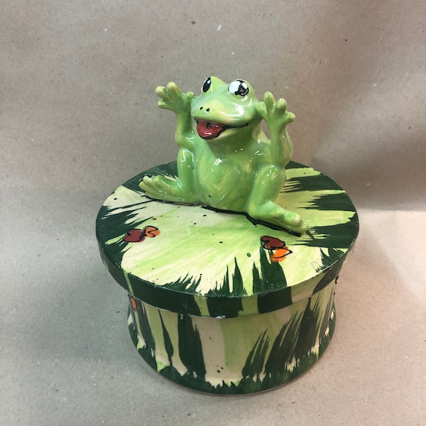 Frog Cookie Jar - Etsy