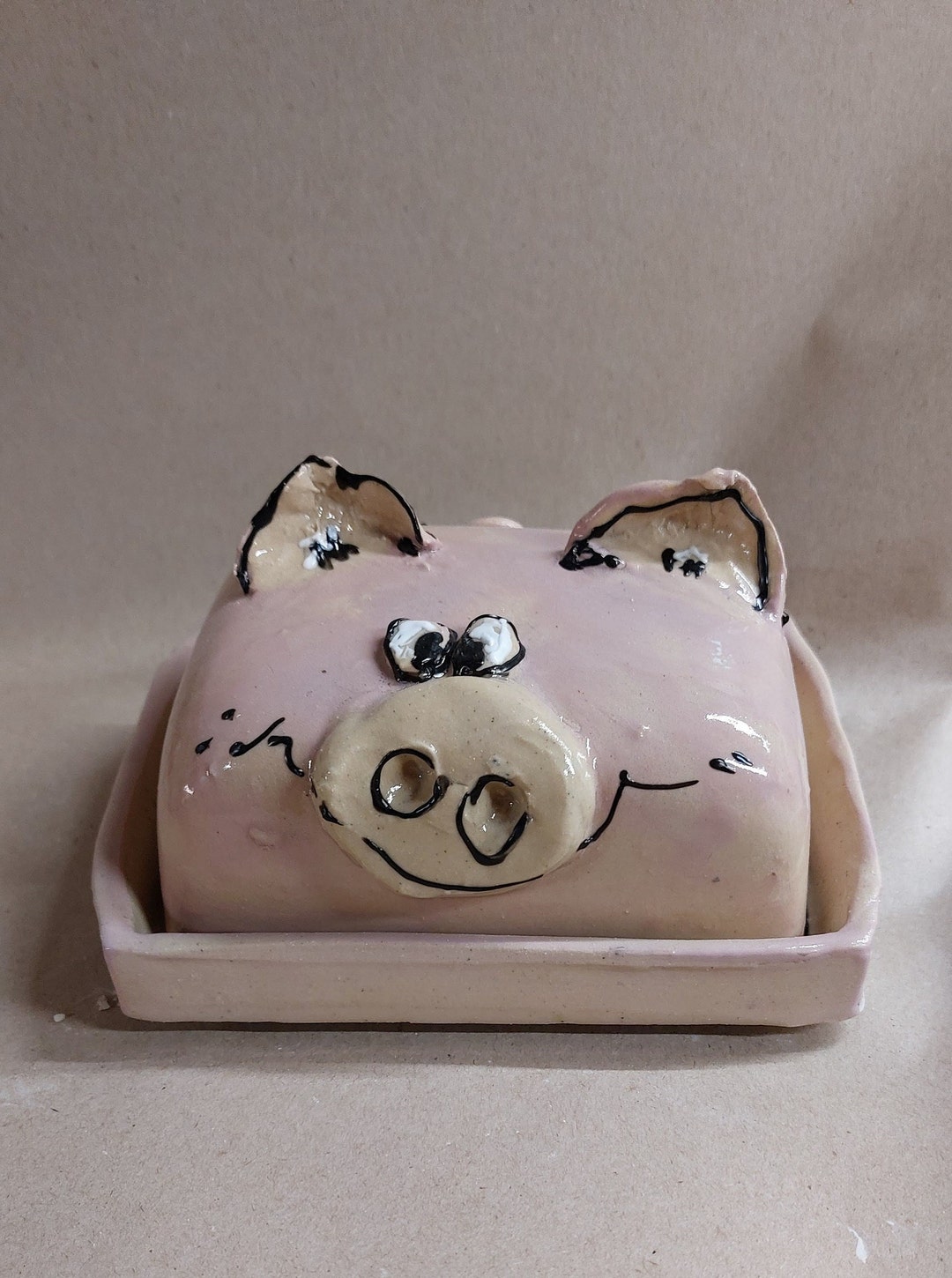 Ceramic Butter Dish for 250g Butter PIG - Etsy
