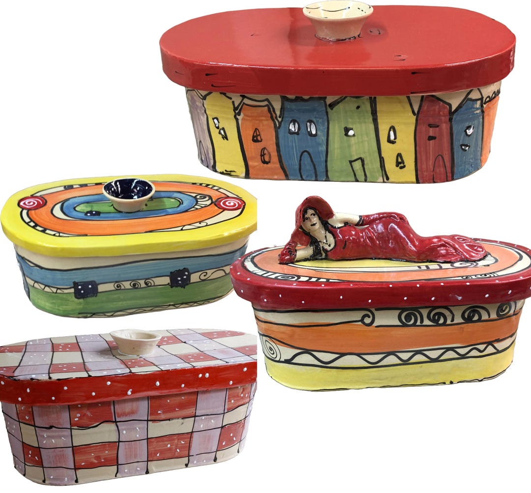 Large Rustic Oval Bread Bin Bread Box "chleb" Ceramic in Various ...