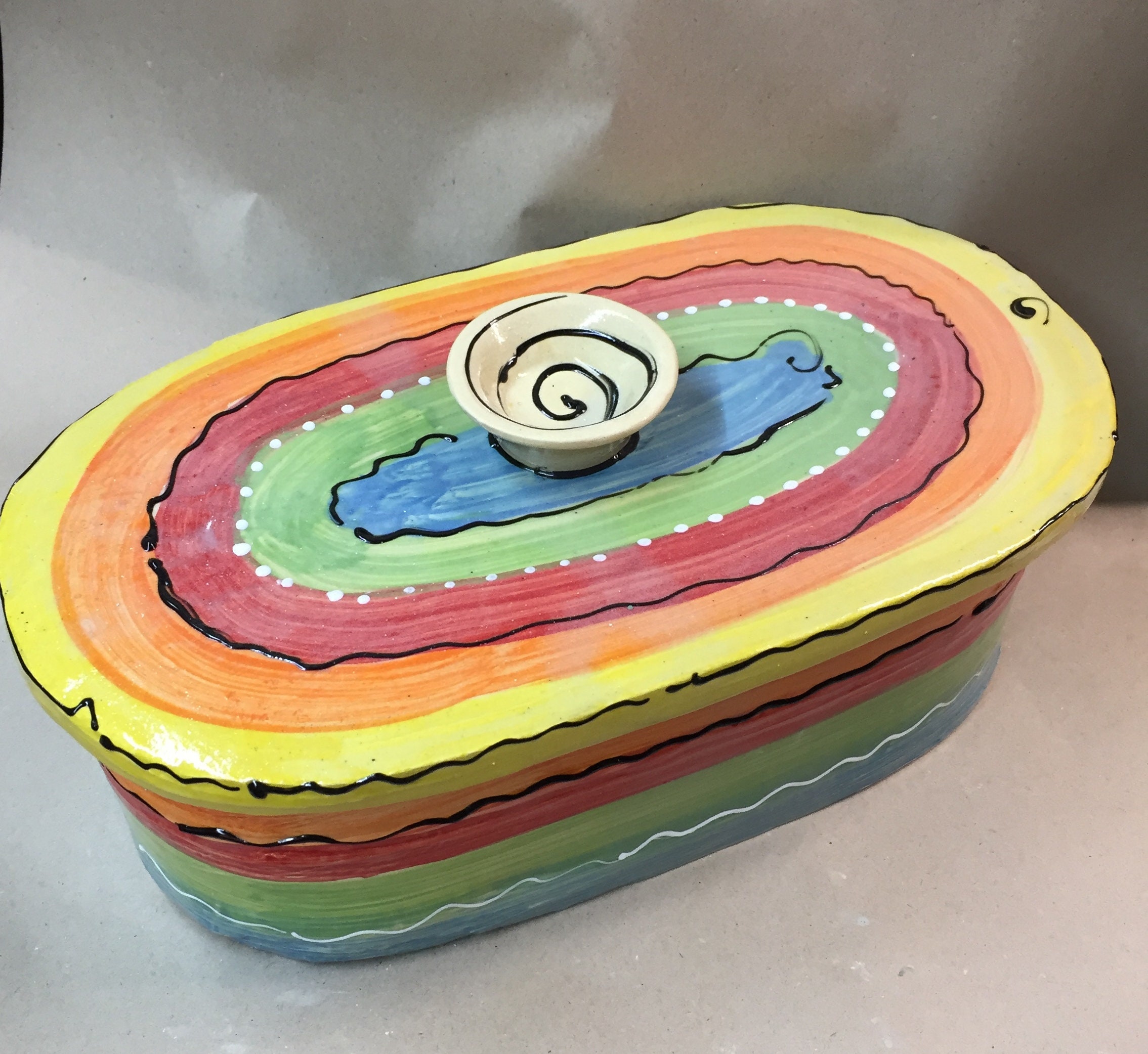 Large Rustic Oval Bread Pot Bread Box Bread Box - Etsy