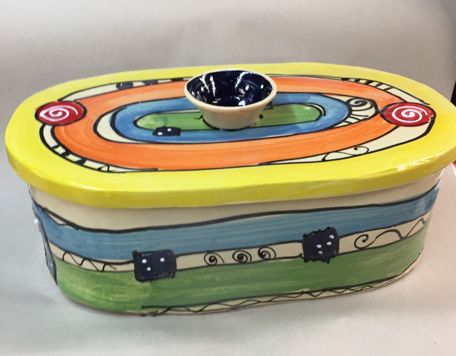 Large Rustic Oval Bread Pot Bread Box Bread Box - Etsy