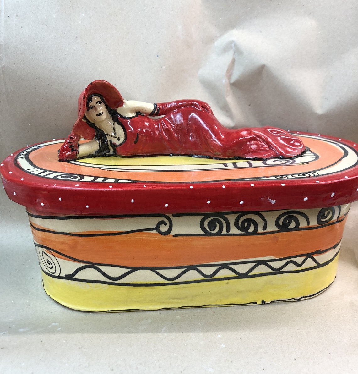 Large Rustic Oval Bread Pot Bread Box Bread Box - Etsy