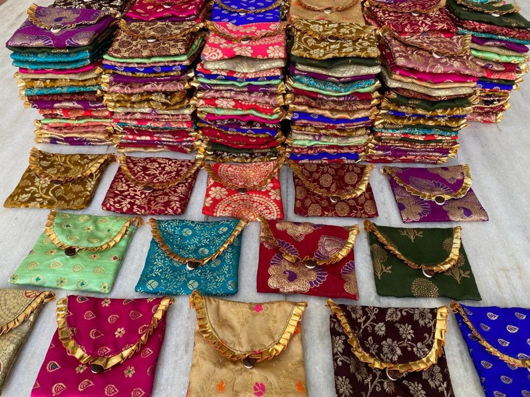 Recycled Sari Pouches, Jewelry Gift Pouch, Silk Pouches, Coin Pouches ...