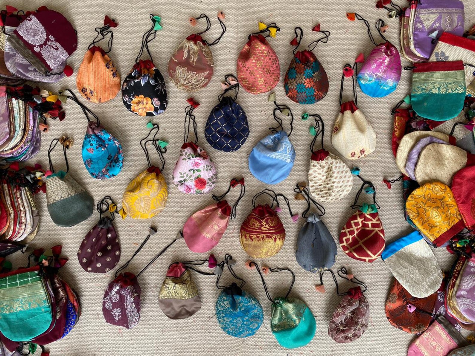 Recycled Silk Sari Hand Made Gift & Crystal Pouches, Bags, Healing ...