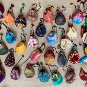 Recycled Silk Sari Hand Made Gift & Crystal Pouches, Bags, Healing ...