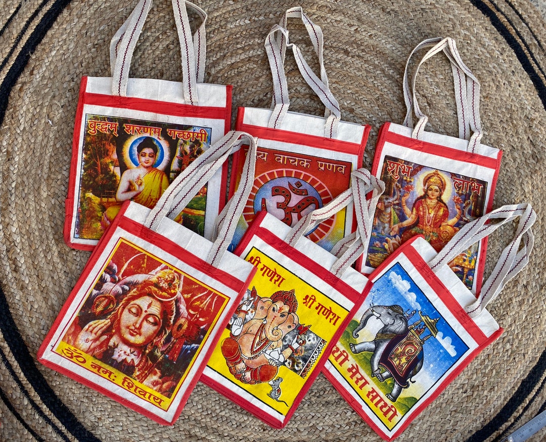 Handmade Canvas Shopping Bags: Spiritual Art, 12 Pieces Bag - Etsy
