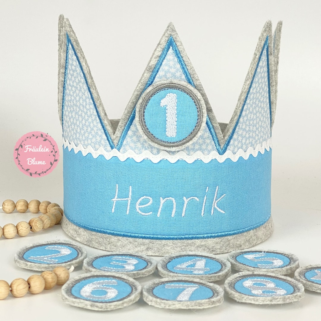 Crown, Crown With Name, Crown With Numbers, Birthday Crown, Birthday ...