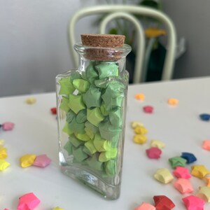 Lucky Stars in Triangular Glass Jar - Etsy