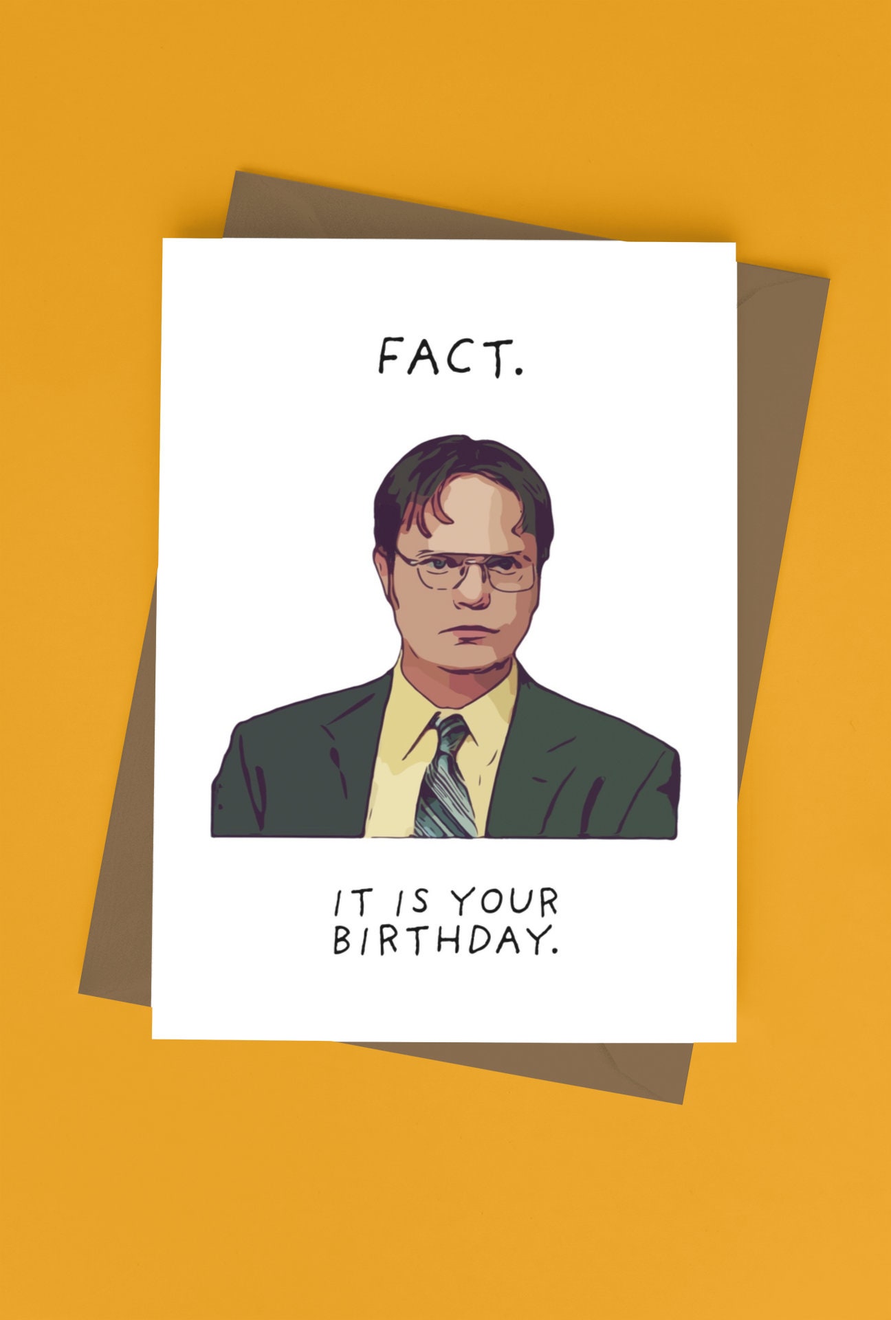 Fact Dwight Shrute Birthday Card Dunder Mufflin Birthday - Etsy