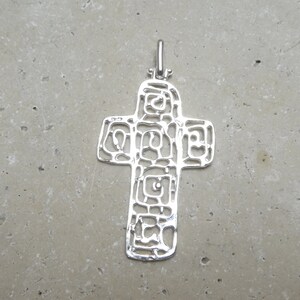 Silver Cross Filigree Silver Cross Sterling Silver Cross | Etsy