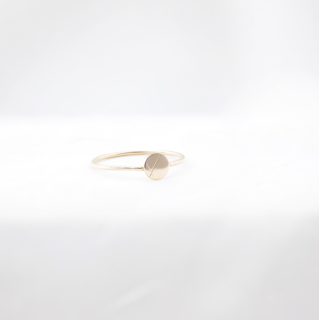14k Gold Ring, Solid Gold Simple, Minimalistic Golden Ring - Etsy