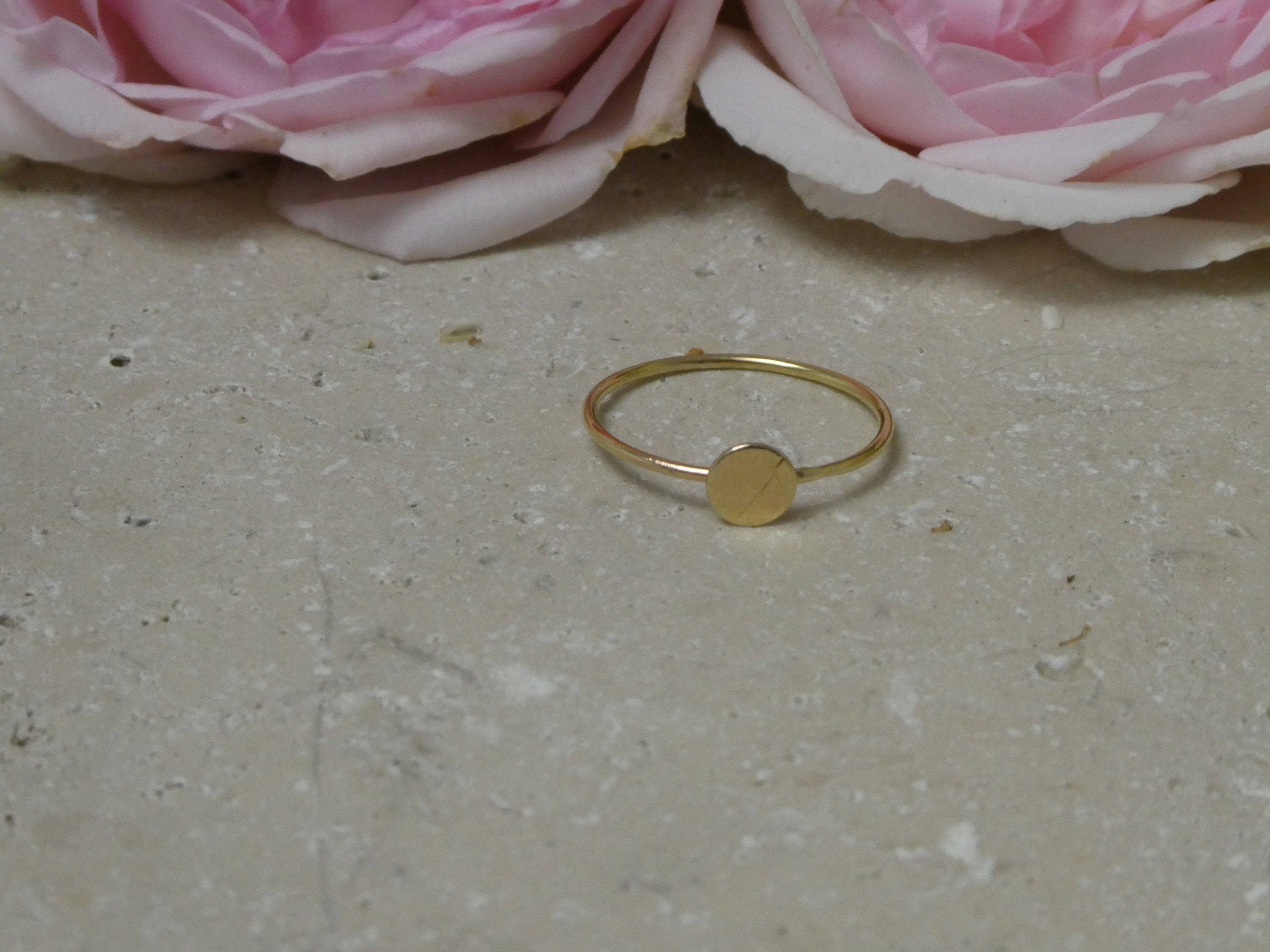 14k gold Simple minimalistic golden ring solid gold ring | Etsy