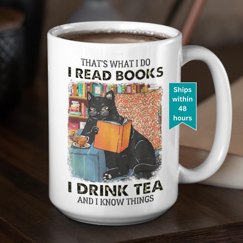 Cats Books and Tea - Etsy
