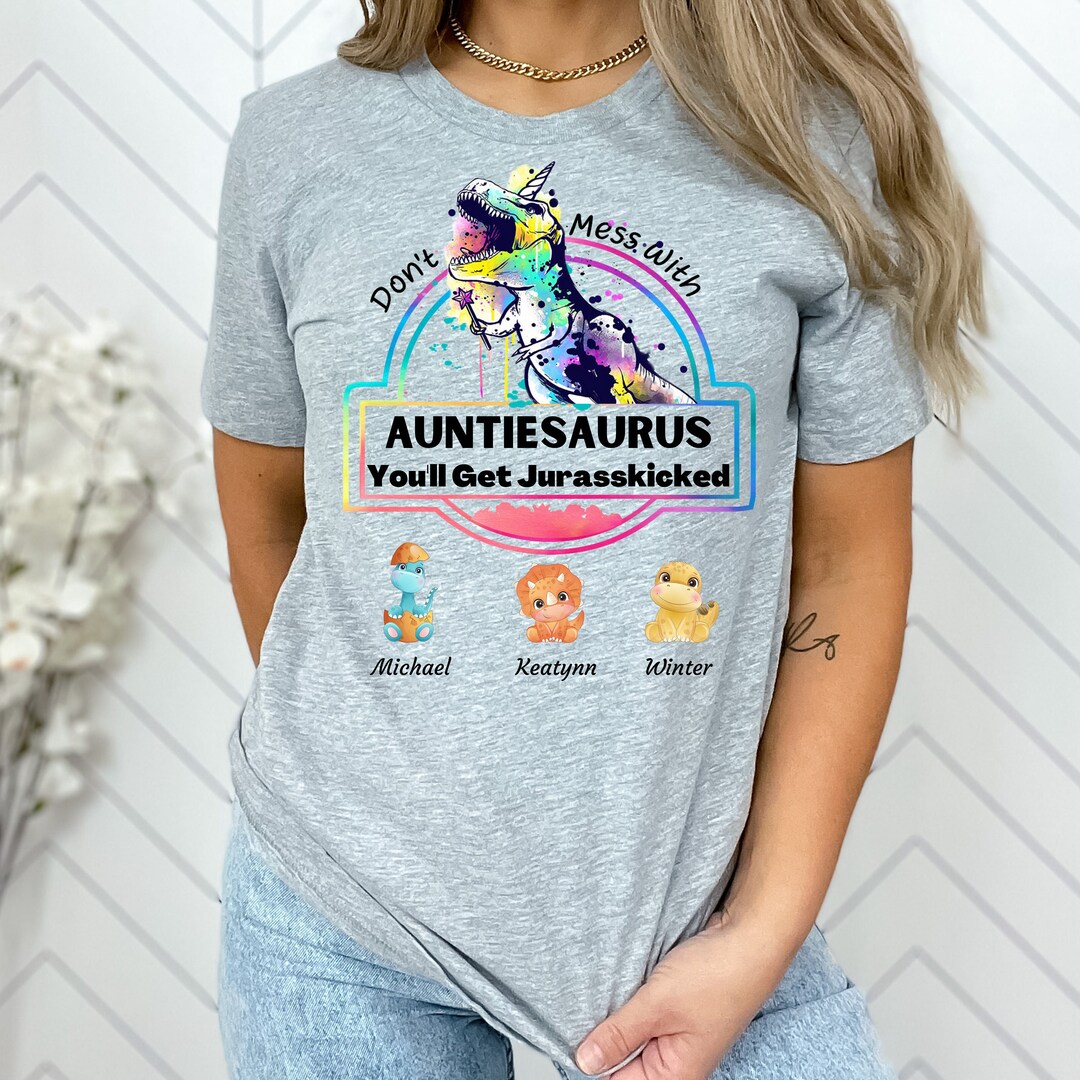 Auntiesaurus Camisa Tía Tía Tía Regalo Regalo para tía Regalo para tía ...