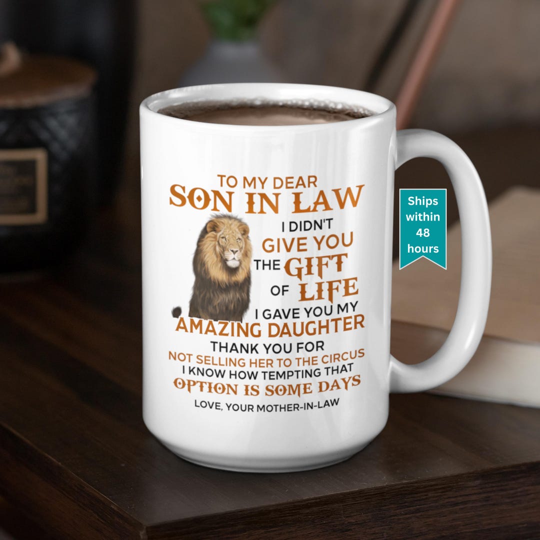 To My Dear Son in Law Mug, Wedding Gift - Etsy