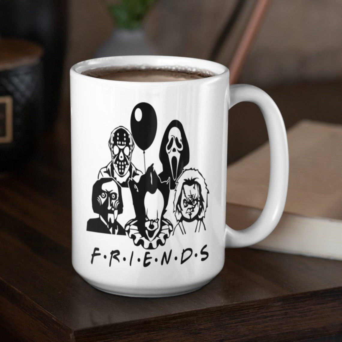Creepy Halloween Mug Creepy Friends Mug Creepy Halloween - Etsy