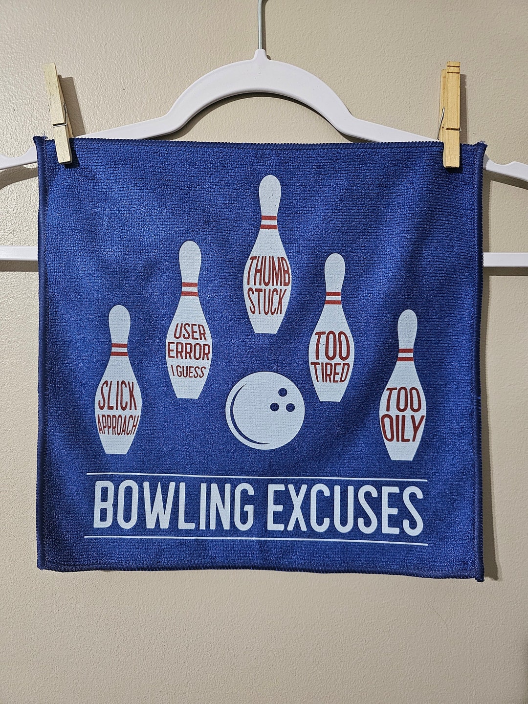 Blue Bowling Excuses Bowling Towel Bowling Excuses Bowling Towel Funny ...
