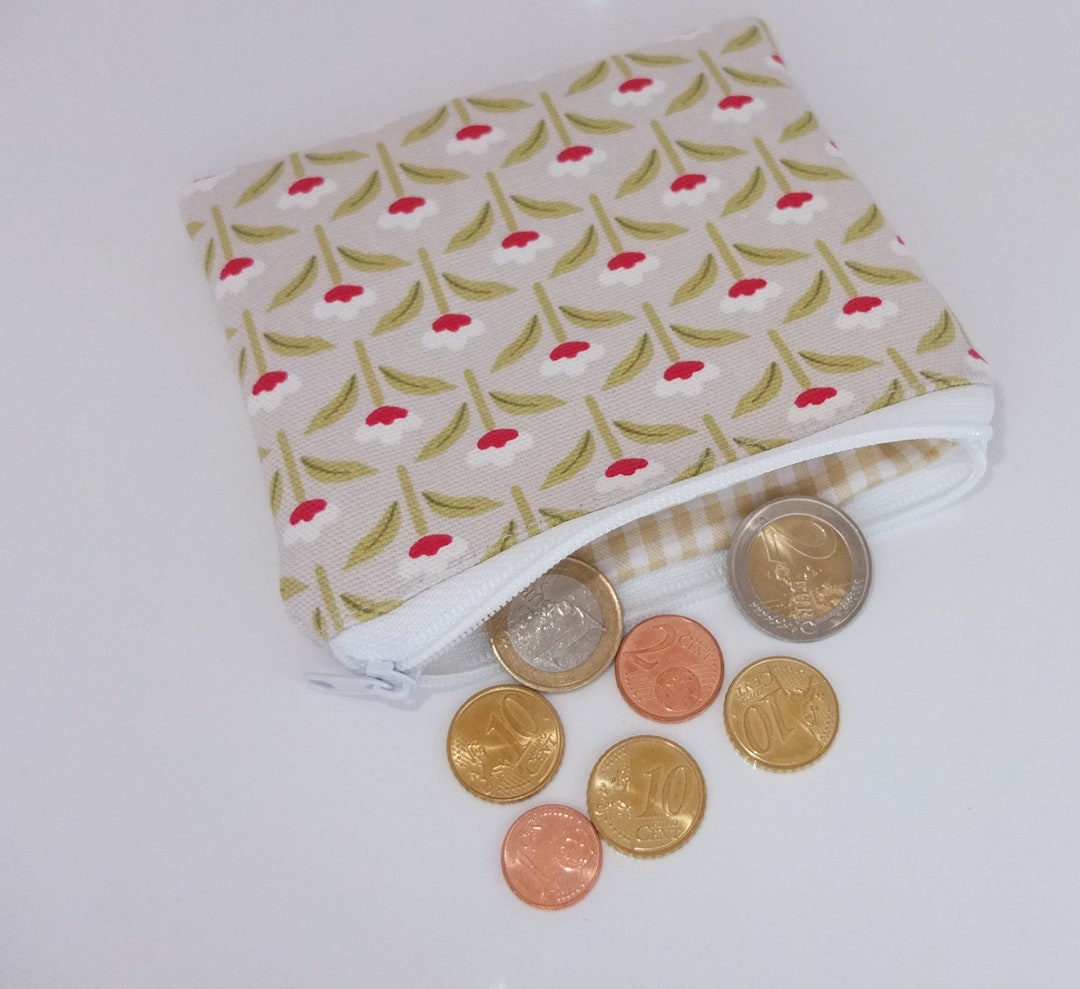 Mini Wallet Flowers Beige for Money, Cards, First Aid, Make-up, Wallet ...