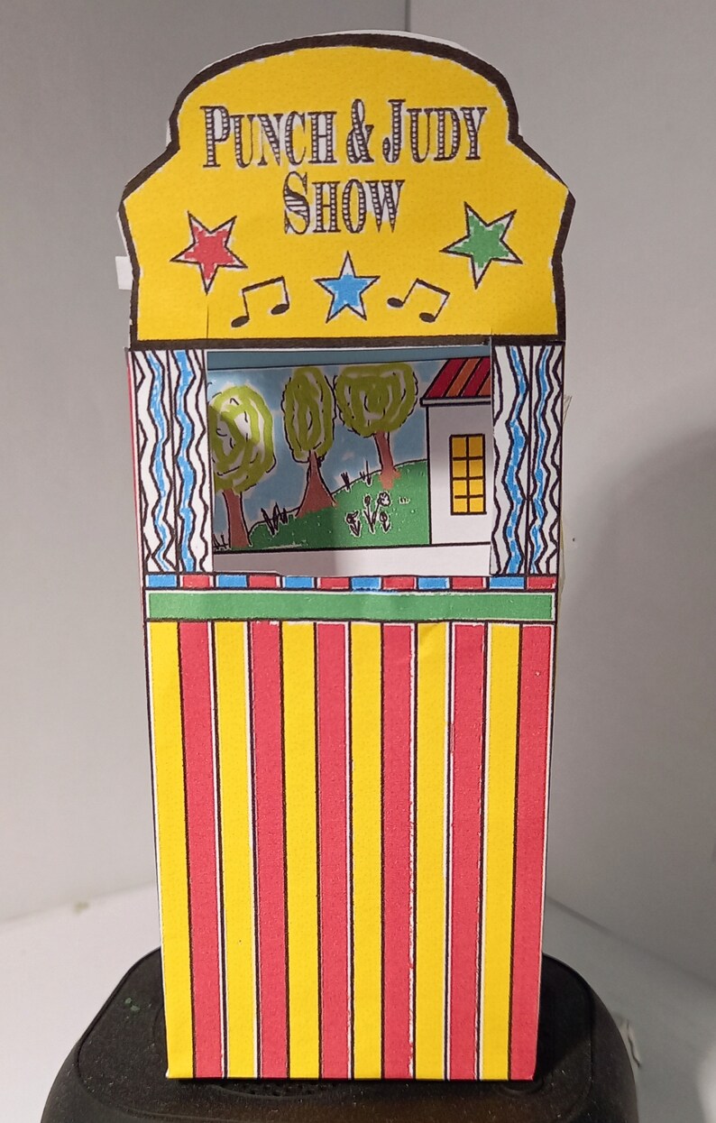 Punch and Judy Booth and Puppets Colour Printed TEMPLATES - Etsy UK
