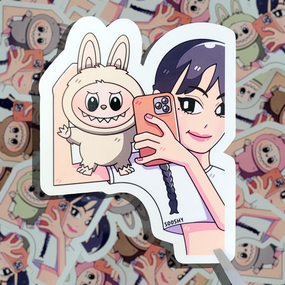 Lisa X Labubu Sticker - Etsy