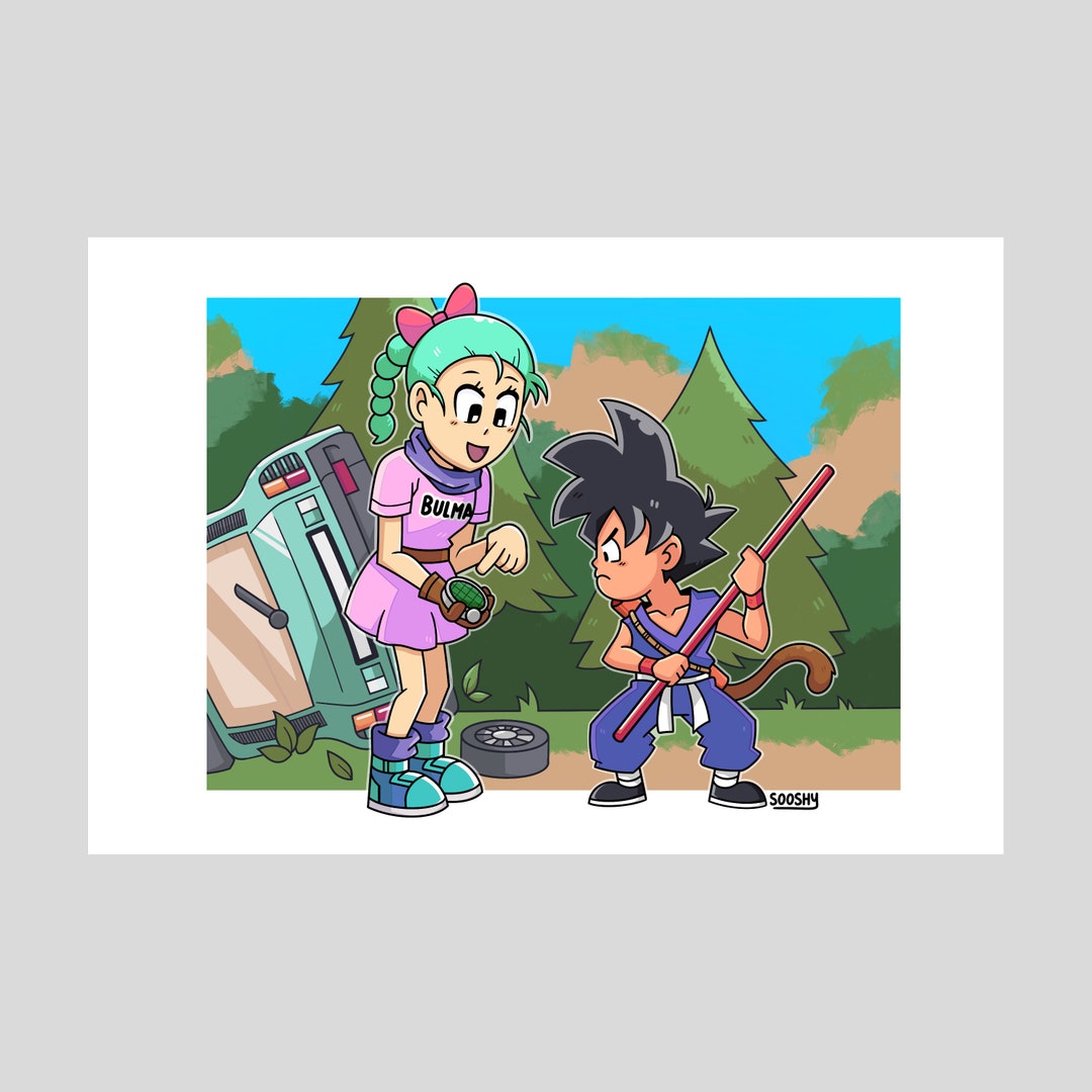 Goku Meets Bulma Art Print - Etsy