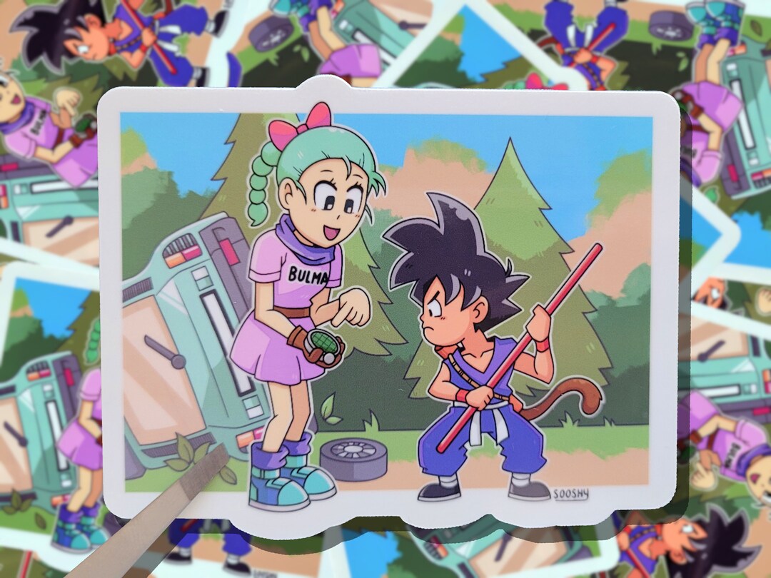 Goku Meets Bulma Sticker - Etsy