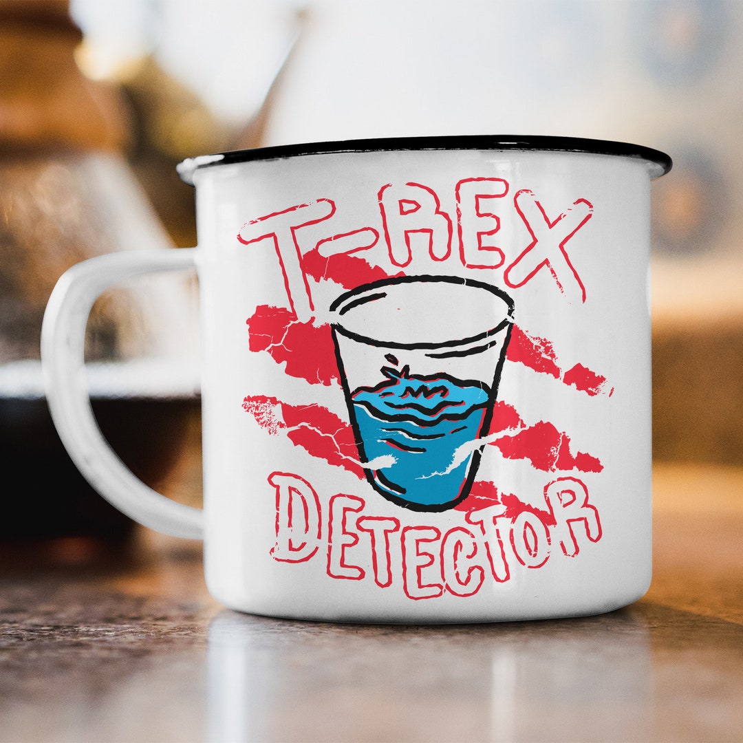 Enamel Cup t-rex Detector Dino Saurier - Etsy