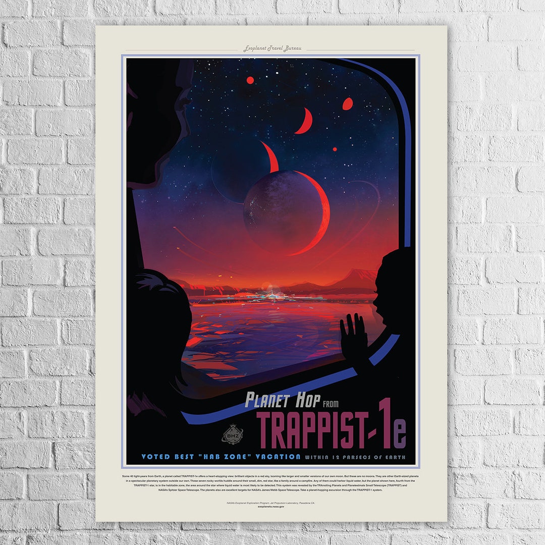 Art Print Poster A3 trappist Space Nasa Space Jpl Earth Science Image ...
