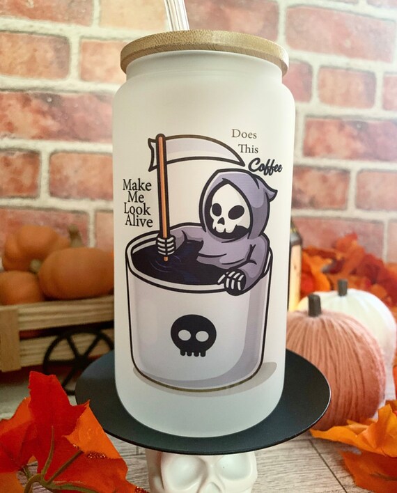 Grim Reaper in Coffee/ Does This Coffee Make Me Look - Etsy