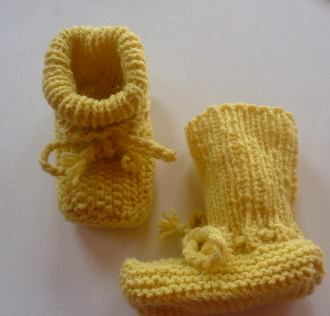Hand-knitted Baby Knitted Shoes With Love - Etsy UK