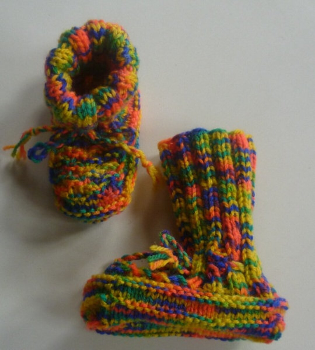 Baby Knitted Shoes Hand-knitted With Love, Unique Piece, Sole Length of ...
