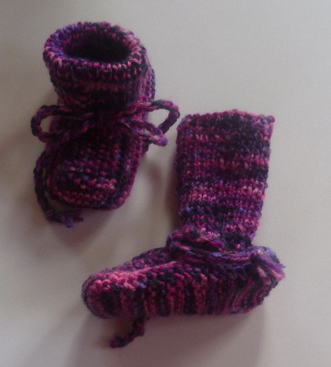 Hand-knitted Baby Knitted Shoes With Love - Etsy UK