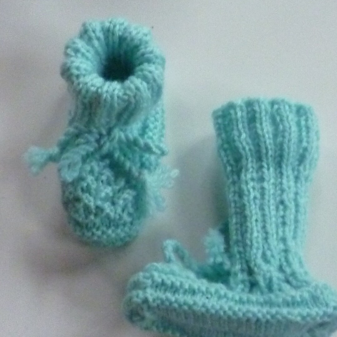 Baby Knitted Shoes Hand-knitted With Love, Unique Piece, Sole Length of ...