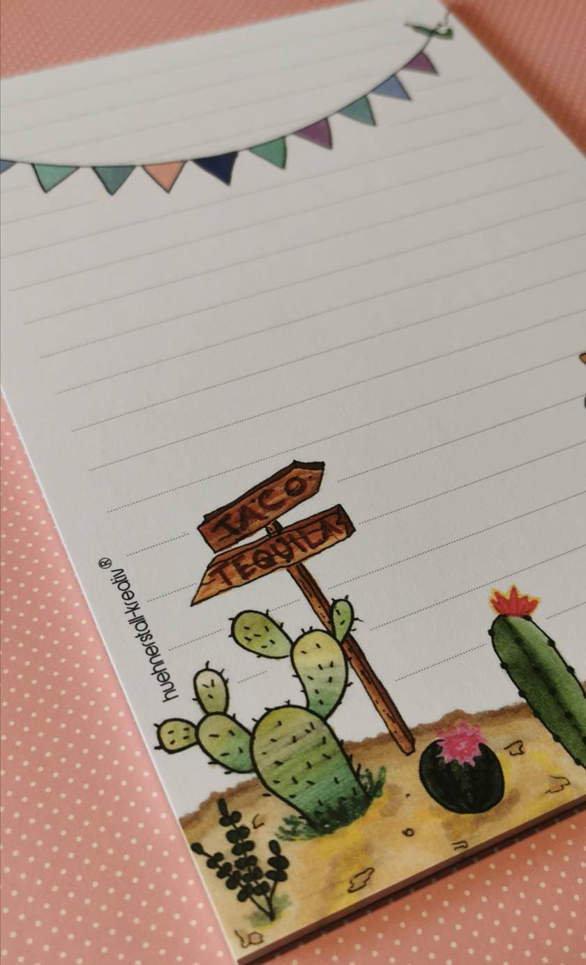 Notepad Din A5 / Mexico / America / Writing Pad / Illustration | Etsy