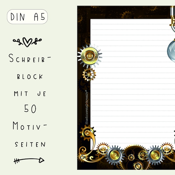 Steampunk Writing Paper - Etsy